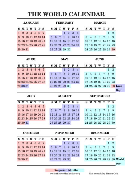 The World Calendar – Equanimity