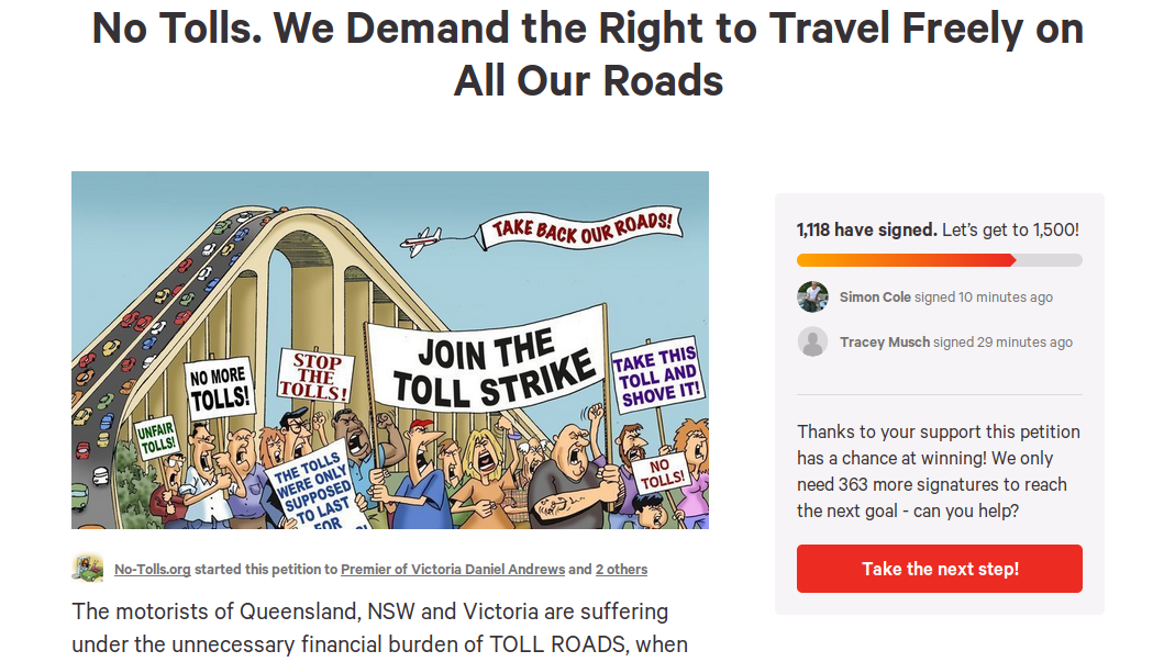 No Tolls Petition – Equanimity