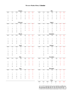 The Fixed Calendar – Equanimity